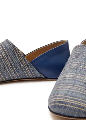 J.W.ANDERSON Striped-jacquard Woven Babouche Flats