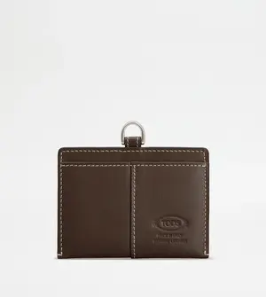 TOD'S Topstitch Badge Cardholder