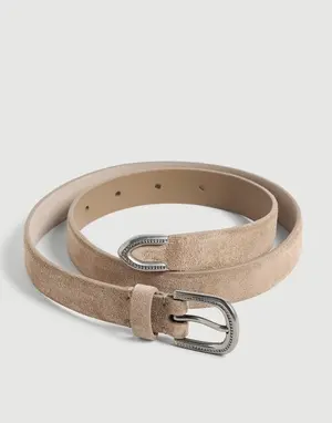 Brunello Cucinelli Monili Embellished Suede Belt