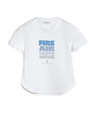 Brunello Cucinelli Cotton Jersey T-shirt With Graphic Print