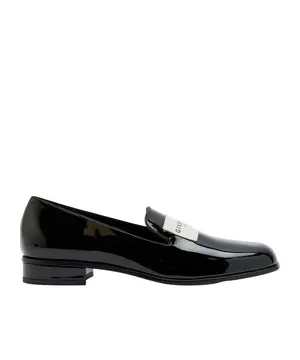 Givenchy Tux Logo Patent Leather Loafers - Black