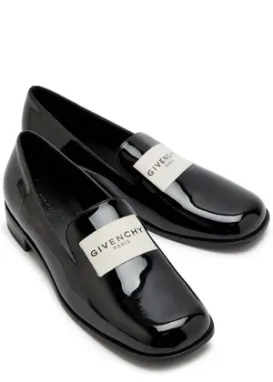 Givenchy Tux Logo Patent Leather Loafers