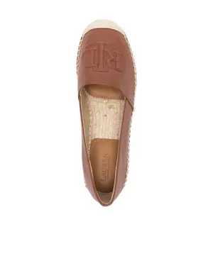 Ralph Lauren Cameryn Embossed Logo Espadrilles - Tan