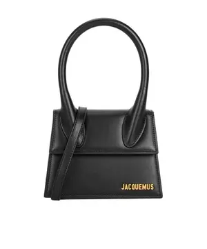 Jacquemus Le Chiquito Moyen Leather Shoulder Bag - Black