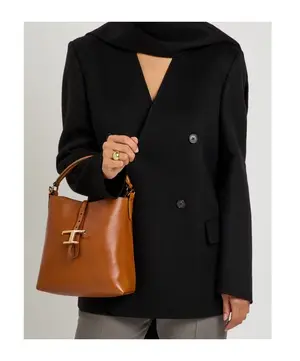 TOD'S T-shaped Grained Leather Shoulder Bag