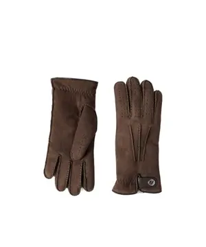 Brunello Cucinelli Suede Shearling Gloves - Rust-brown