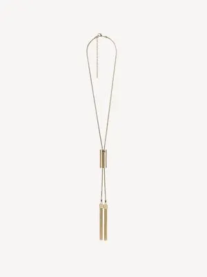 Balmain Long Brass Tassel Necklace