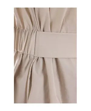 Brunello Cucinelli Belted Midi Dress With Embellished Straps