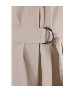 Brunello Cucinelli Belted Midi Dress With Embellished Straps