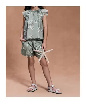 Brunello Cucinelli Cotton Daisy-print Poplin Shorts With Monili Trim