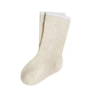 Brunello Cucinelli Cotton Knit Baby Bernie Socks - Oatmeal