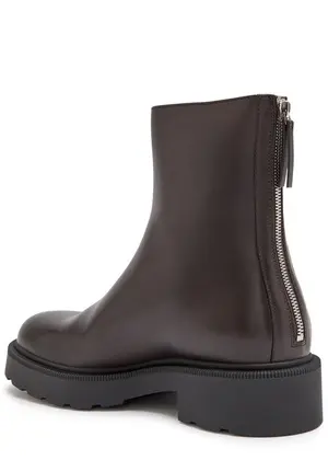 THE ROW Nobilis Fast Leather Ankle Boots