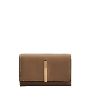 TOD'S Bar Tri-fold Wallet - Brown