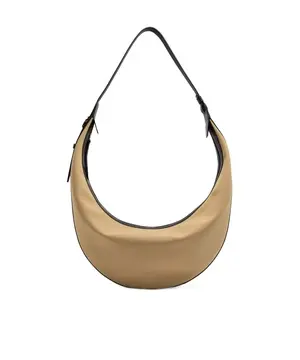 Khaite Augustina Panelled Canvas Hobo Bag - Brown