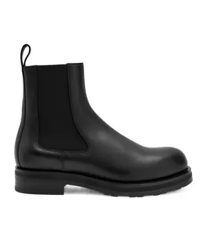 THE ROW Leather Chelsea Boots - Black