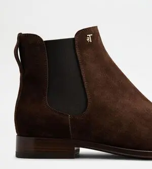 TOD'S Logo Print Chelsea Boots