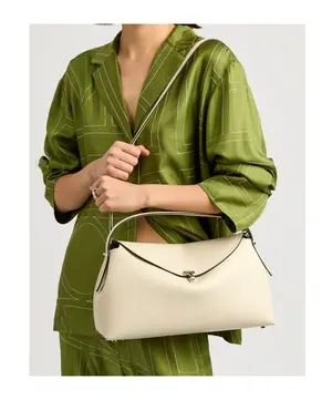 TOTEME T-lock Leather Shoulder Bag - Nude