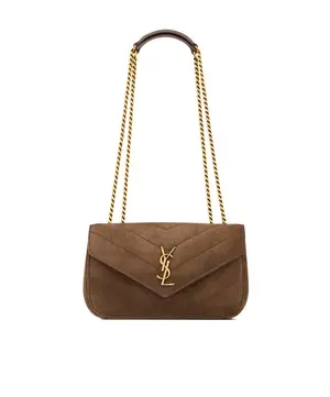 Saint Laurent Loulou Small Suede Matelass Bag