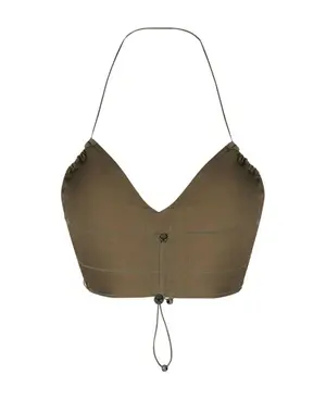 MISBHV Drawstring Strap Halterneck Bra Top