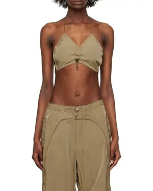 MISBHV Drawstring Strap Halterneck Bra Top