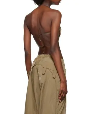MISBHV Drawstring Strap Halterneck Bra Top