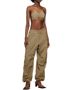 MISBHV Drawstring Strap Halterneck Bra Top