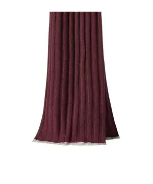Brunello Cucinelli Contrast-trim Scarf - Burgundy