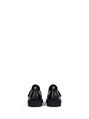 Balmain Anthem Loafers In Glazed Leather