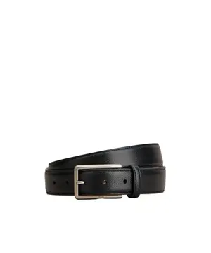 TOD'S Leather Buckle Belt - Black