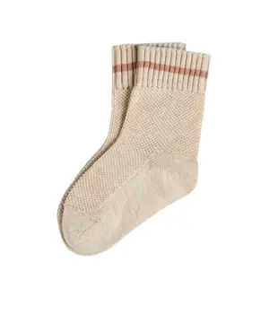 Brunello Cucinelli Cotton Waffle Stitch Knit Baby Bernie Socks - Beige