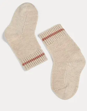 Brunello Cucinelli Cotton Waffle Knit Crew Socks