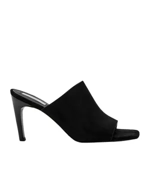 TOTEME 85 Suede Mules - Black
