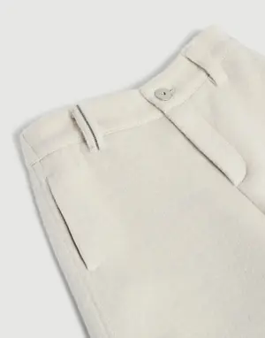 Brunello Cucinelli Virgin Wool Double Cloth Long Bermuda Shorts With Monili Embellishment