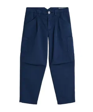 Brunello Cucinelli Pleated Cargo Trousers - Denim