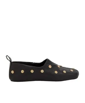 Chloé Rita Stud-embellished Leather Ballet Flats