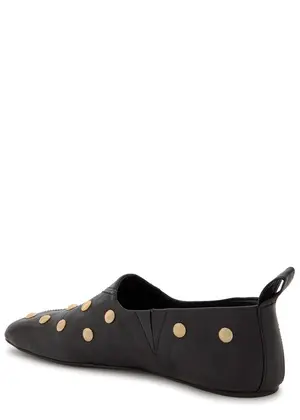 Chloé Rita Stud-embellished Leather Ballet Flats