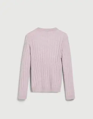 Brunello Cucinelli Sparkling Cashmere Lightweight Wide-rib Sweater