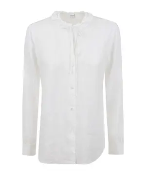 Aspesi Ruffled Collar Shirt - White