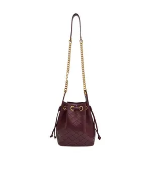 Saint Laurent Bo Chain Quilted Leather Bucket Bag