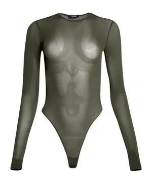 Wardrobe.NYC Sheer Military Bodysuit