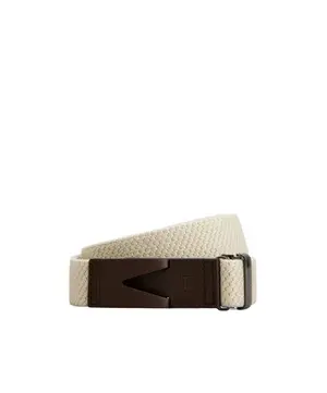 TOD'S Canvas And Leather Belt - Black