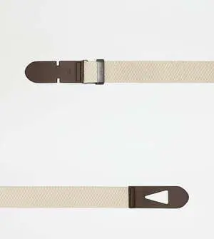 TOD'S Canvas And Leather Belt