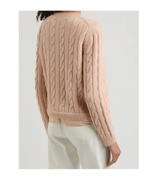 Moncler Logo Cable-knit Wool-blend Jumper
