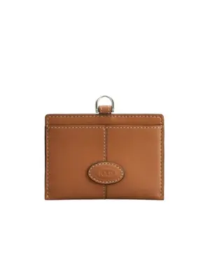 TOD'S Leather Badge Holder - Brown