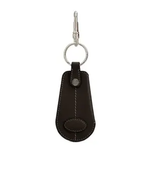 TOD'S Leather Keychain With Shoe Horn - Brown