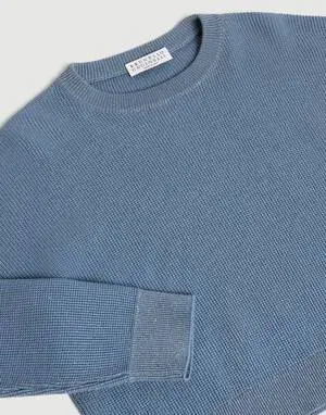 Brunello Cucinelli Sparkling Cotton Micro-rib Sweater
