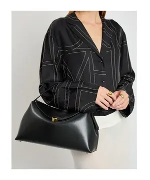 TOTEME T-lock Leather Shoulder Bag