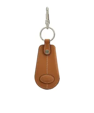 TOD'S Calfskin Keychain With Shoehorn - Brown