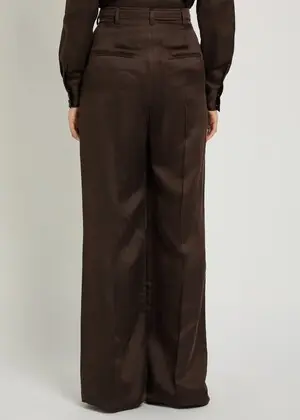 Gabriela Hearst Vargas Belted Silk Trousers