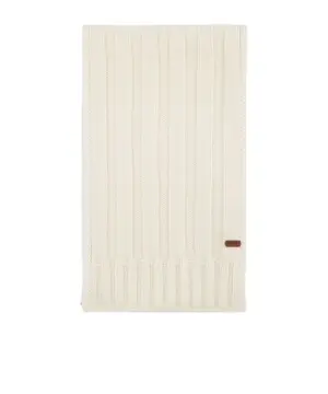 TOD'S Ribbed-knit Scarf - White